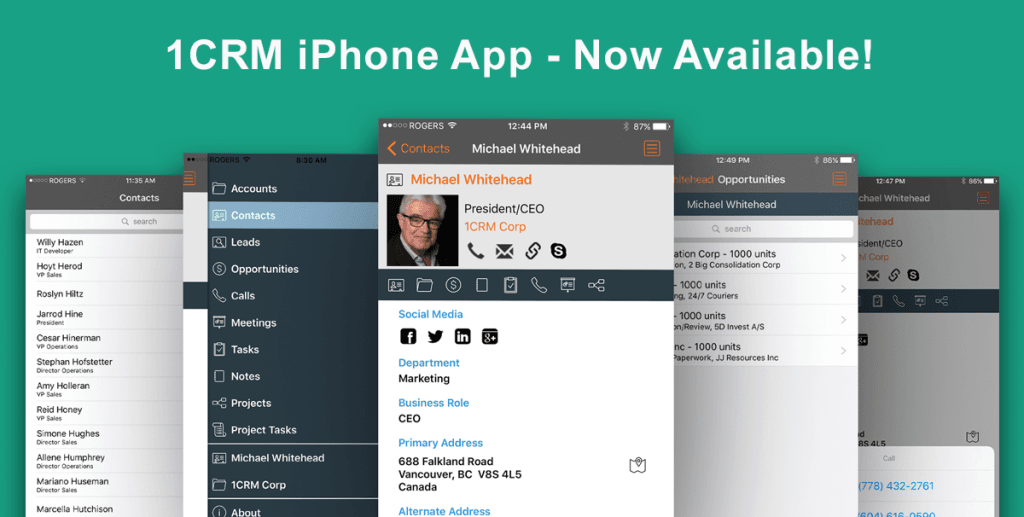 1CRM iPhone App - Now Available!